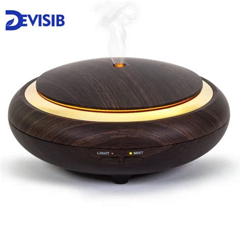 Devisib Ufo Essential Oil Diffuser Wood Grain 150ml Ultrasonic Aroma