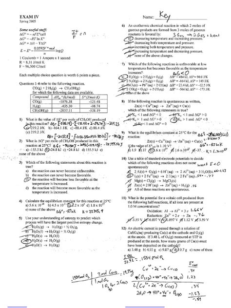 mock exam 4 2005 answer key pdf