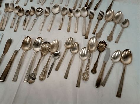 Assortment Of 60 Real Silver Silverware Dutch Goat