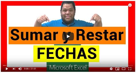 Como SUMAR y RESTAR FECHAS en Excel Todos los métodos Edwin Ortiz Herazo