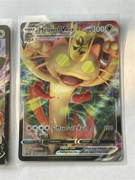 Mavin Pokemon Tcg Set Meowth V Swsh Meowth Vmax Swsh Full Art Ultra Cards