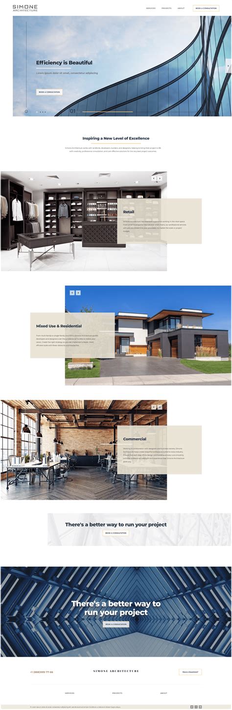 Разработка дизайна сайта архитектурного бюро «simone Architecture