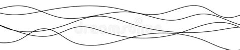 Thin Curved Wavy Lines Stock Vector Illustration Of Graphic 330382241