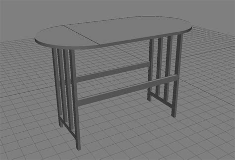 Drop Leaf Table 3d Model Download Table On