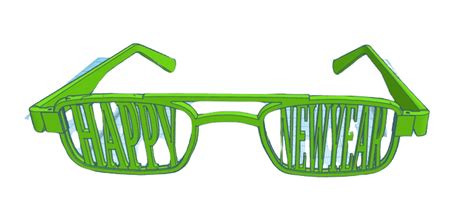 Happy New Year Glassesstl 3d Model By Solar3dp On Thangs