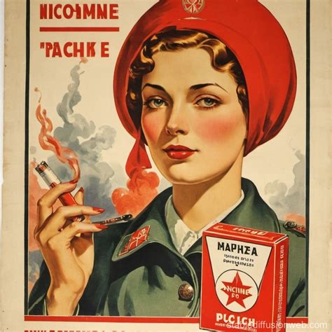 Soviet Propaganda Poster With Nicotine Pouches Stable Diffusion Online