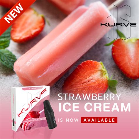 KS Kurve Pod Strawberry Ice Cream RELX Pod By Cake