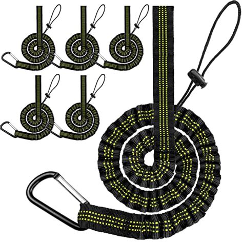Raweao 6 Pack Upgraded Tool Lanyard For Working At Height Retractable