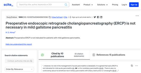 [citation Report] Preoperative Endoscopic Retrograde Cholangiopancreatography Ercp Is Not