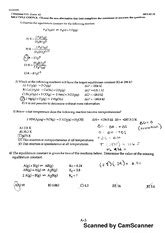 CHM2046 General Chemistry 2 Exam 2 With Answers Spring 2013 Scanned