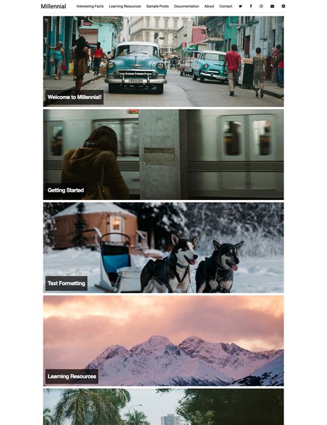 millennial minimalist jekyll theme jekyll themes