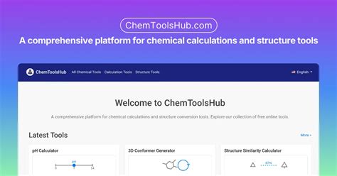 Chemtoolshub Free Online Chemistry Tools Platform Chemical