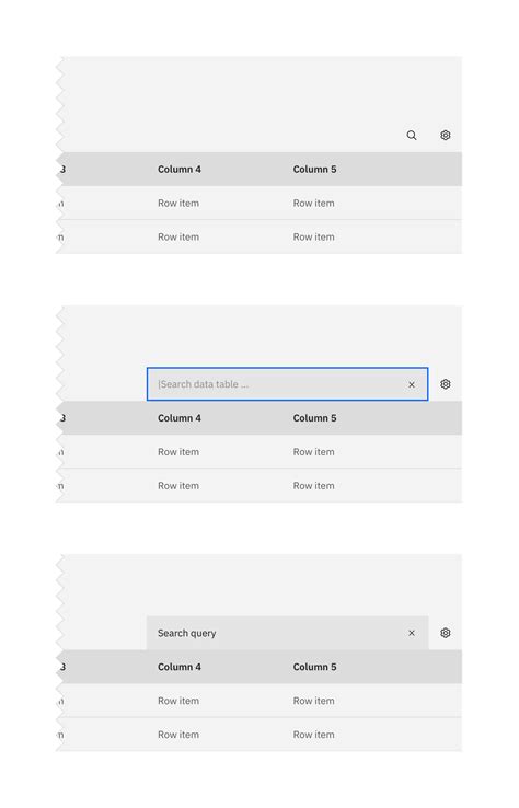 Data Table Carbon Design System