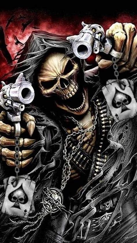 Create Meme Skull With Guns A Skeleton With A Revolver Skeleton With