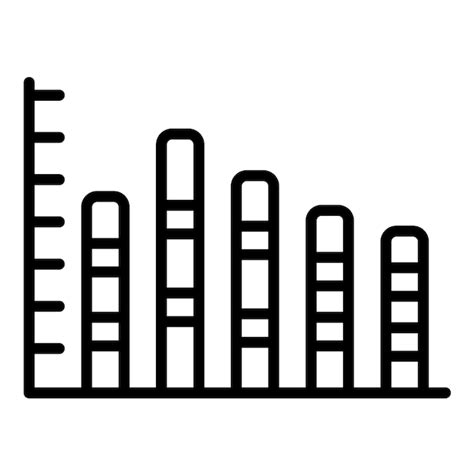 Estilo De Ilustración Vectorial Del Gráfico De Columnas Vector Premium