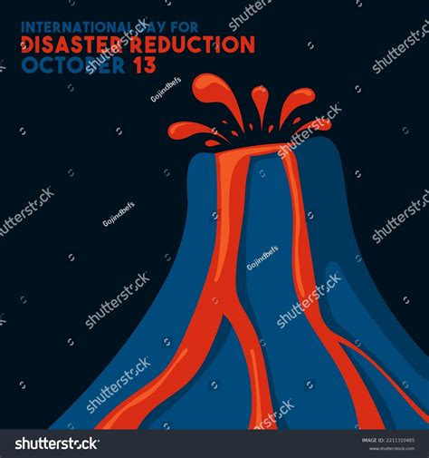 International Day Disaster Reduction Design Background Stock Vector