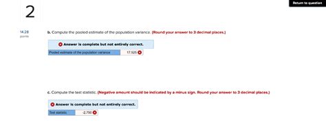 Solved Return To Question The Null And Alternate Chegg