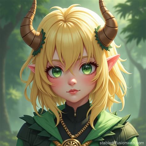 Blonde Discord Avatar With Green Eyes Stable Diffusion Online