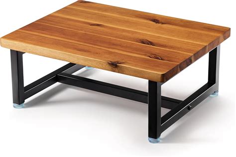 Holana 65″ Acacia Wood One Step Stool For Adults With Non Slip Rubber Feet 550 Lbs Wooden