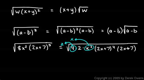 Algebra 1 115a Expressions Involving Square Roots Youtube