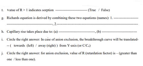 Solved 1 Value Of R1 Indicates Sorption True False G