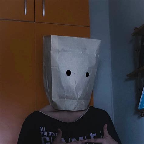 Create Meme People Package On The Head A Cardboard Bag On The Head