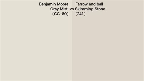 Benjamin Moore Gray Mist Cc 80 Vs Farrow And Ball Skimming Stone 241