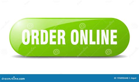 Order Online Button Order Online Sign Key Push Button Stock Vector