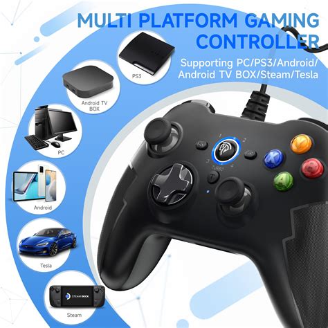 Easysmx Wired Gaming Controller Pc Game Controller Joystick With Dual Vibration Turbo And