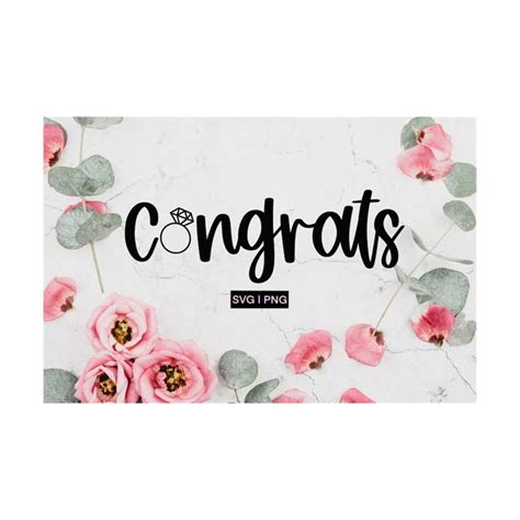 Congrats Svg Wedding Svg Engagement Svg Wedding Ring Svg Inspire