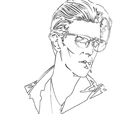 David Bowie Coloring Pages Yumiko Fujiwara