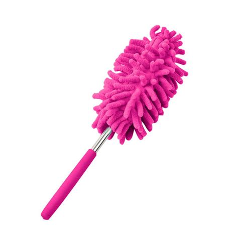 PLUMEAU Rose Red Plumeau Télescopique En Microfibre Brosse Portable De Nettoyage Extensible