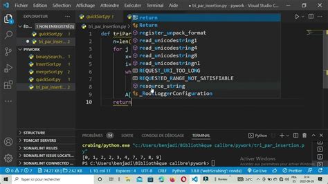 Tri Par Insertion Ii Implémentation En Python Youtube