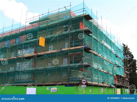 Scaffold Safety Net Stock Image Image Of Housing Insurance 18398891