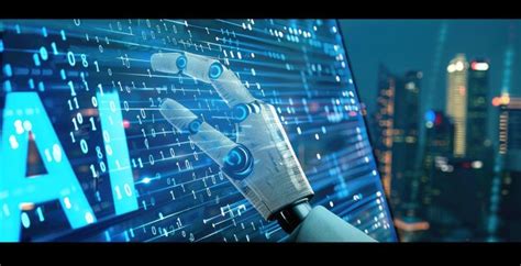 Artificial Intelligence Hand Interacting With Binary Code On A Screen Premium Ai Generated Image