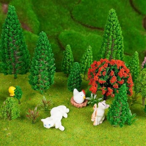 32 Model Trees 11 51 Inches Mixed Stereoscopic Model Trees Colorful