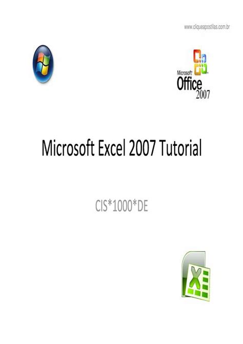 Clique Apostilas Microsoft Excel Tutorial Ii