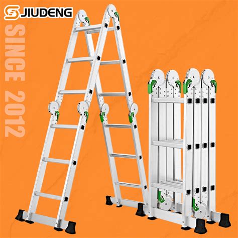 China Cheap Multi Position Aluminum Folding Ladder 4x3 Manufacturers