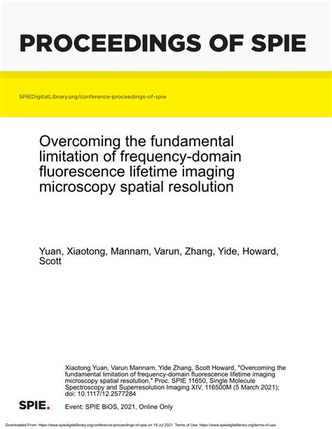 Pdf Overcoming The Fundamental Limitation Of Frequency Domain