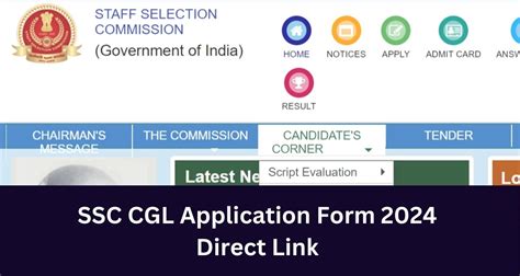 SSC CGL Application Form 2024 Direct Link Notification Ssc Nic In
