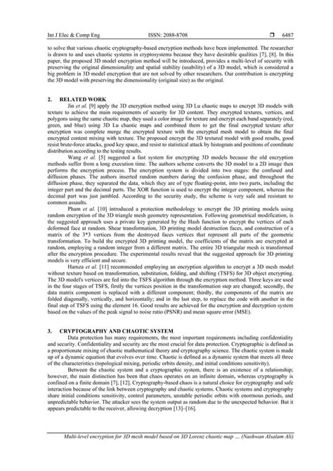 Multi Level Encryption For 3d Mesh Model Based On 3d Lorenz Chaotic Map