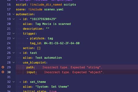 Tag Validation · Issue 1058 · Keesschollaart81vscode Home Assistant