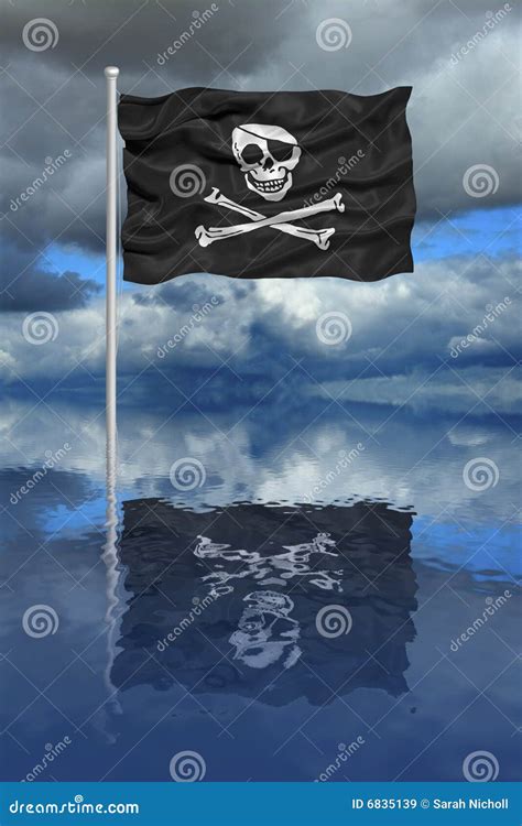 Pirate Flag Jolly Roger With Crossed Swords The Skull And Two Sabers