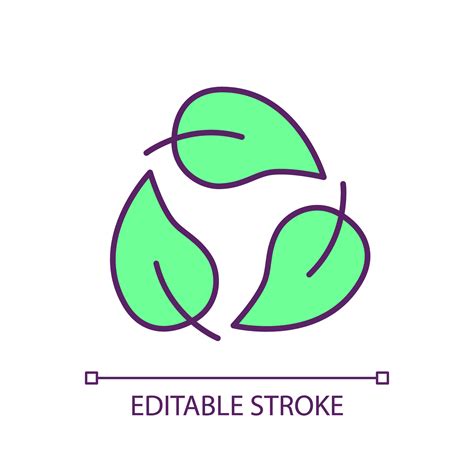 Biodegradable Materials Green Rgb Color Icon Natural Resources Bio