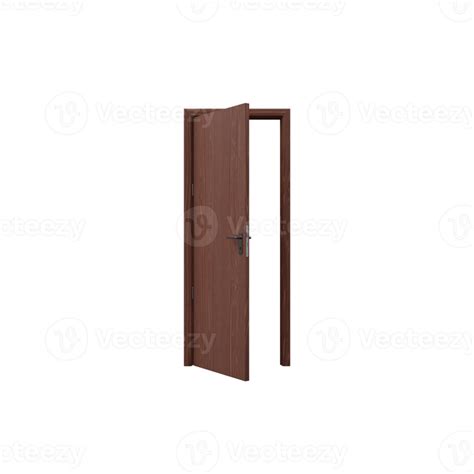 Puerta Abierta De Roble Detallada Aislada 18759107 Png