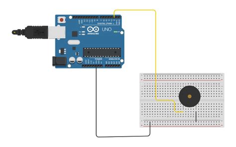 Circuit Design Piezo Tinkercad