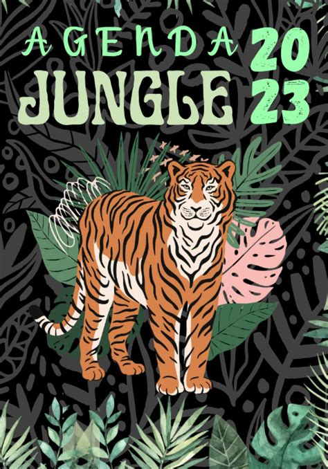 Amazon Agenda Organisateur Jungle 2023 Tigre Et Nature Une