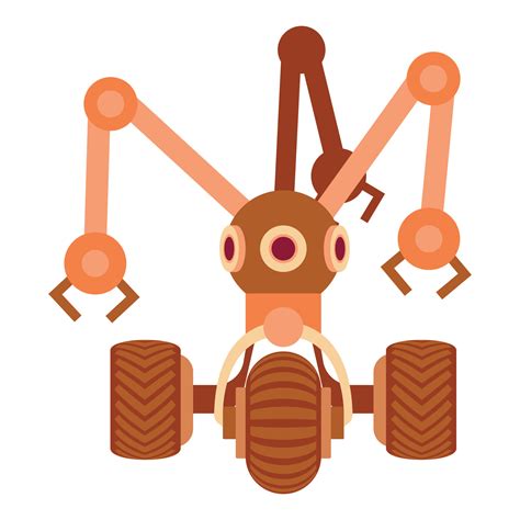 Robot With Three Tentacle Icon Cartoon Style 15246926 Vector Art At