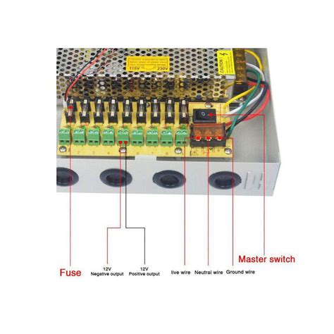 CCTV 8 Channel Fused Centralized Distributed Power Supply With Box 8CH