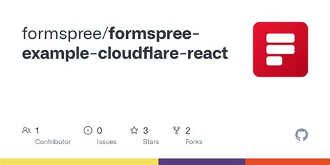 GitHub Formspree Formspree Example Cloudflare React